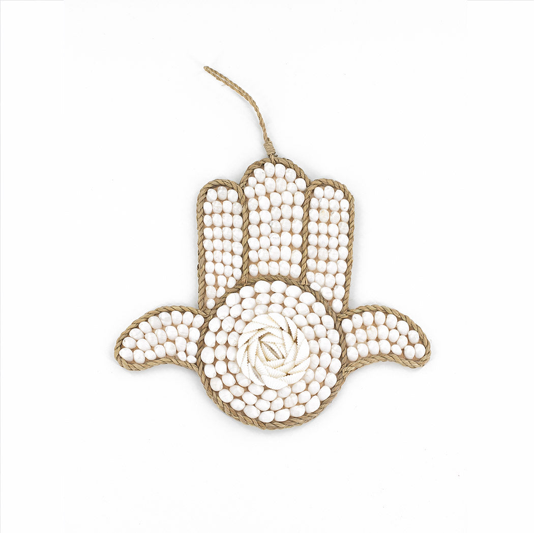Handje van Fatima - Wall Deco - Witte Schelp - Naturel – BOHOSAN